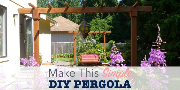 How to Make a Simple DIY Pergola - Single Girl's DIY