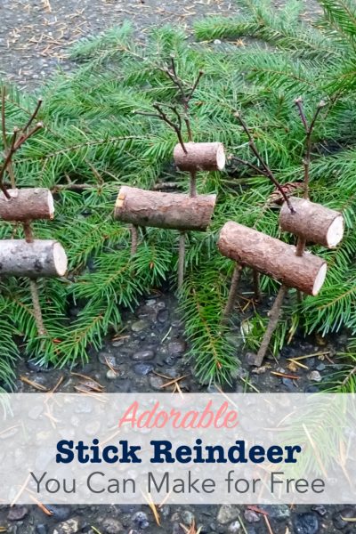Adorable Stick Reindeer You Can Make for Free | Single Girl's DIY