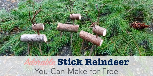 How to Make Stick Reindeer for Free - Single Girl's DIY