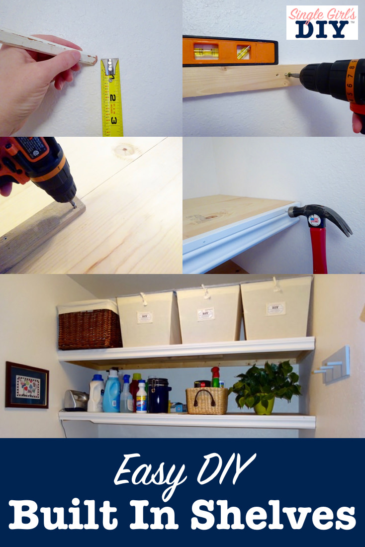 How to Build Basic Wooden Shelves - Single Girl's DIY