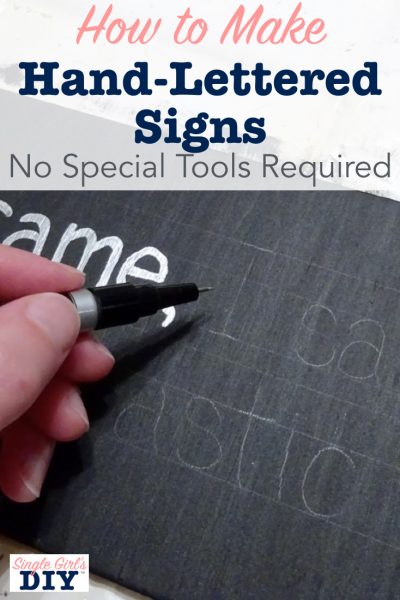 How to Make Hand Lettered Signs - No Special Tools Required - Single ...