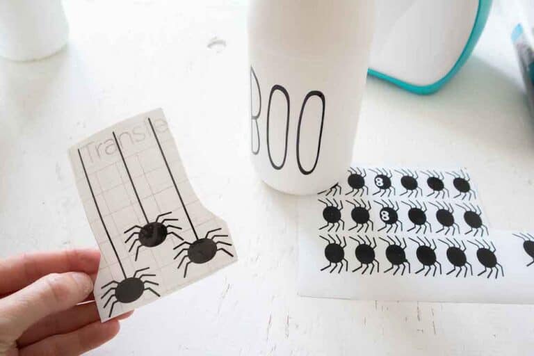 Creepy Cricut Spider Vases for Halloween - Single Girl's DIY