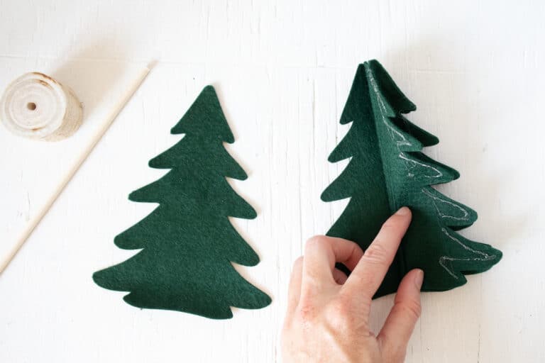 DIY Scandinavian Felt Christmas Trees Pattern - Single Girl's DIY