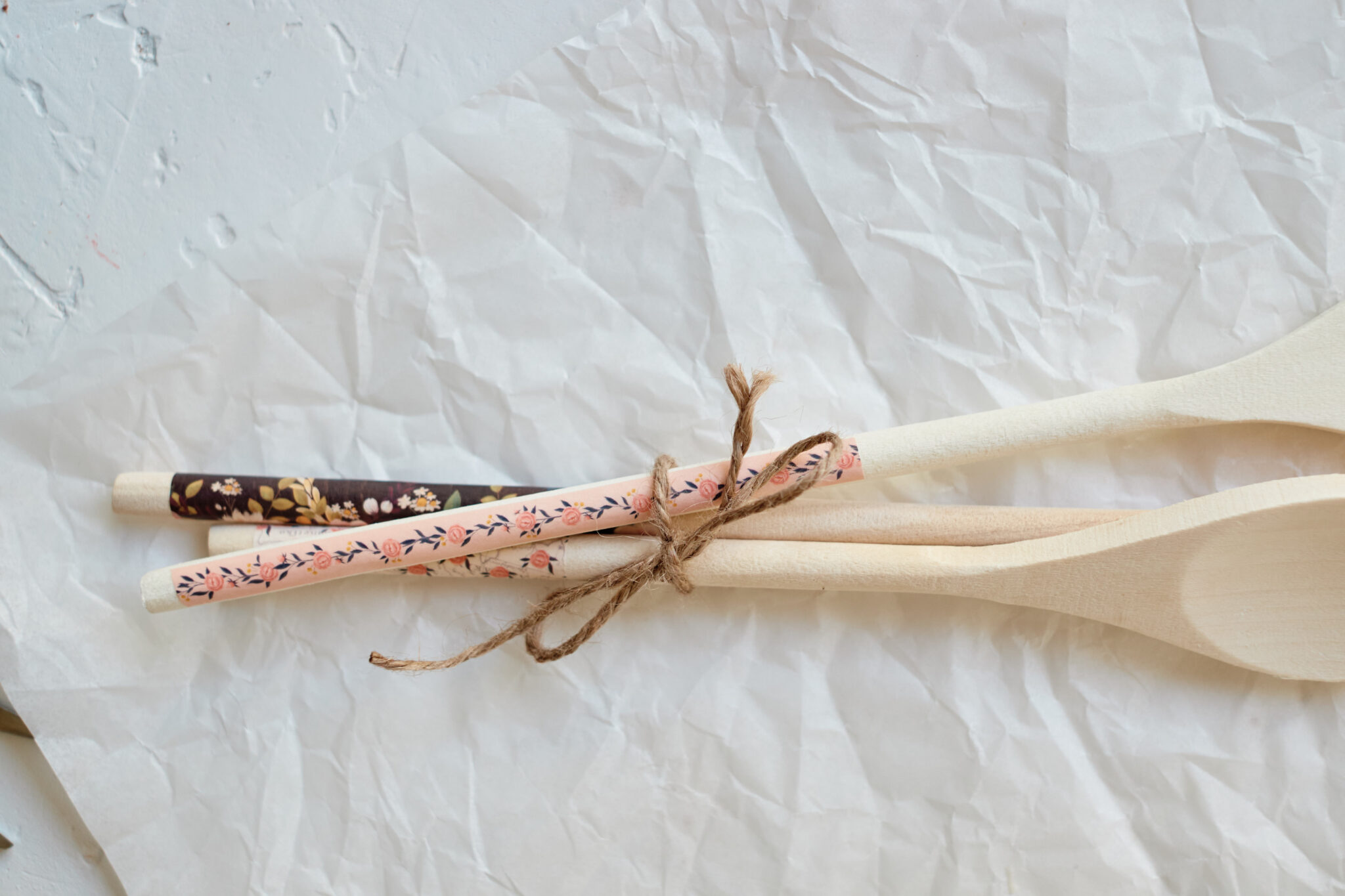 Simple Washi Tape Decorative Wooden Spoons - Single Girl's DIY