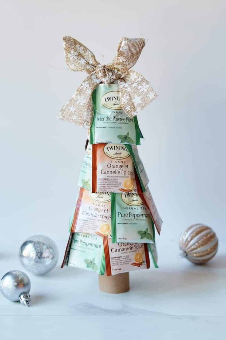 Tea Bag Christmas Tree Gift - Single Girl's DIY