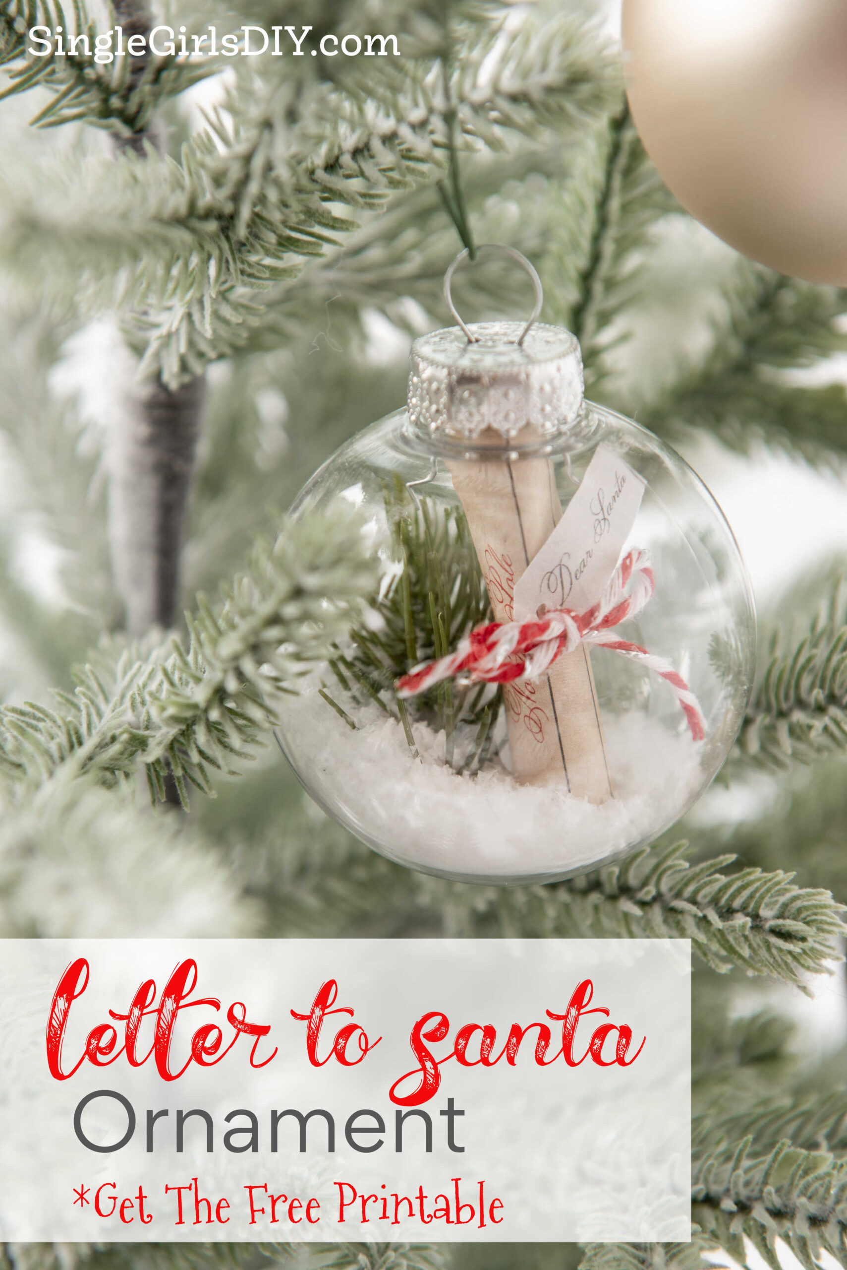 Letter to Santa Ornament - Single Girl's DIY