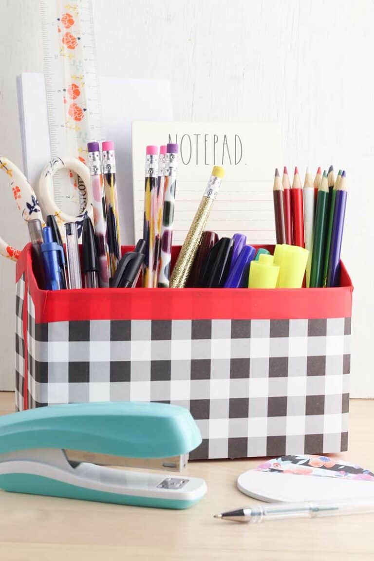 Cereal Box Desk Organizer - Single Girl's DIY