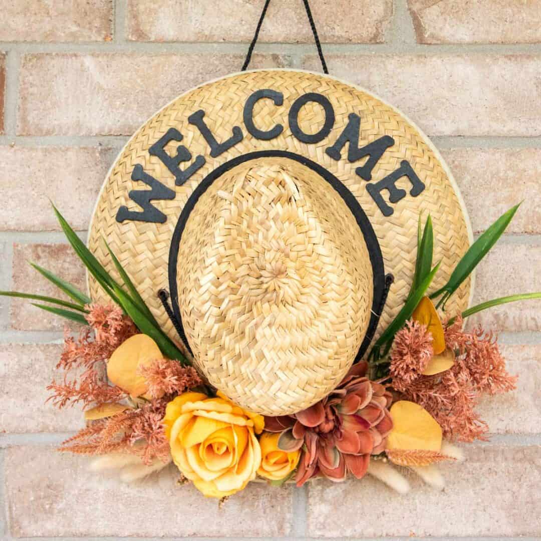 DIY Wicker Cowboy Hat Wreath - Single Girl's DIY
