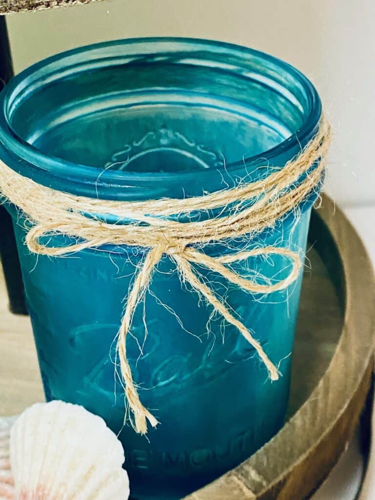 Easy DIY Sea Glass Mason Jars: No Bake, Uses Glue - Single Girl's DIY