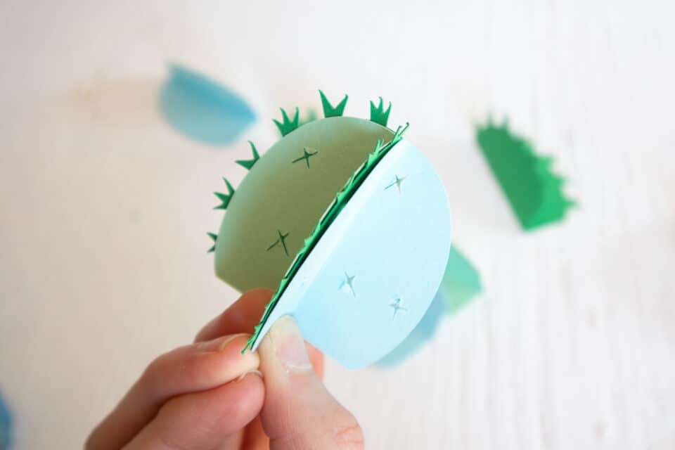 DIY Paper Cactus Terrarium with Cricut Maker - Single Girl's DIY