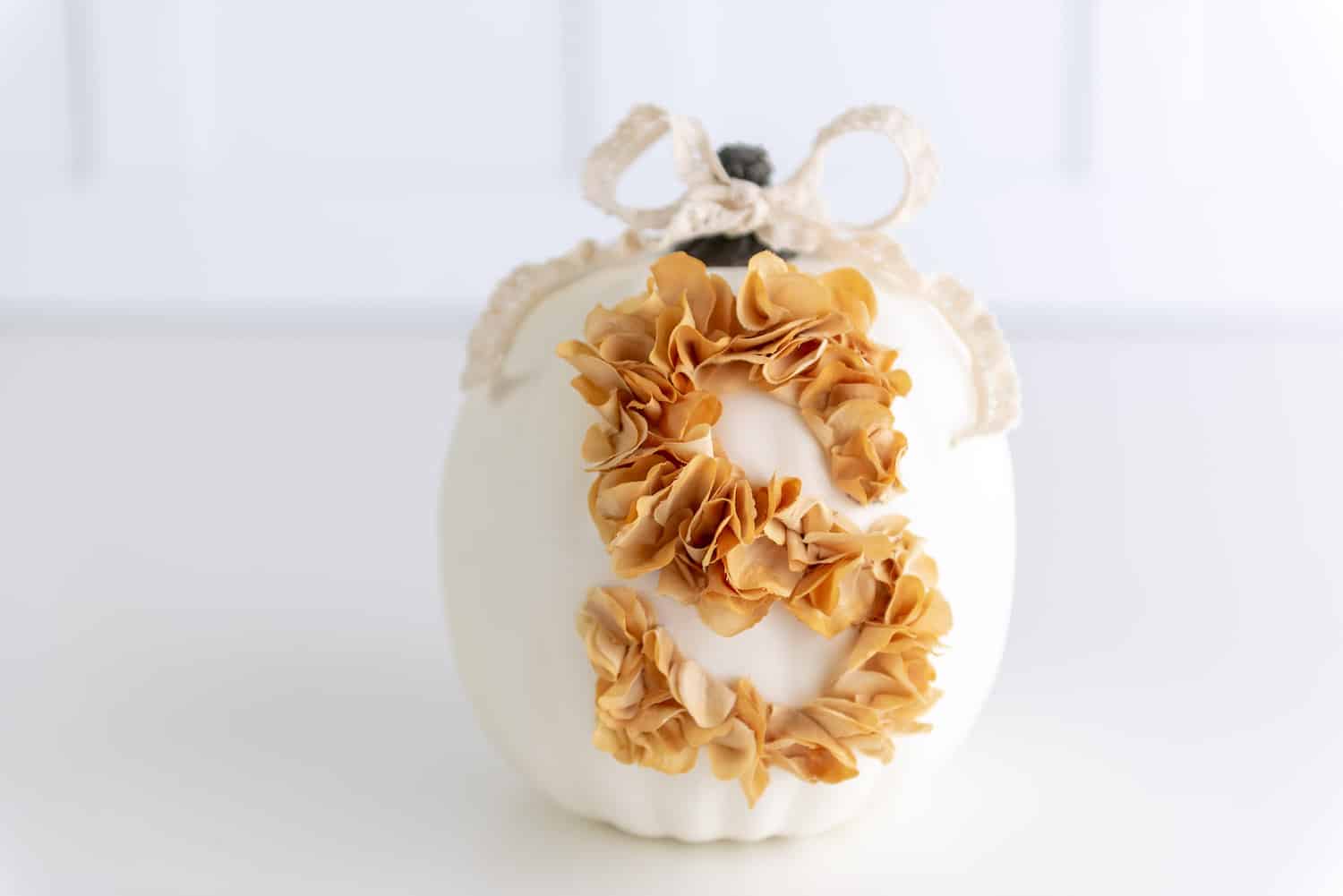 DIY Floral Monogram Pumpkin - Single Girl's DIY