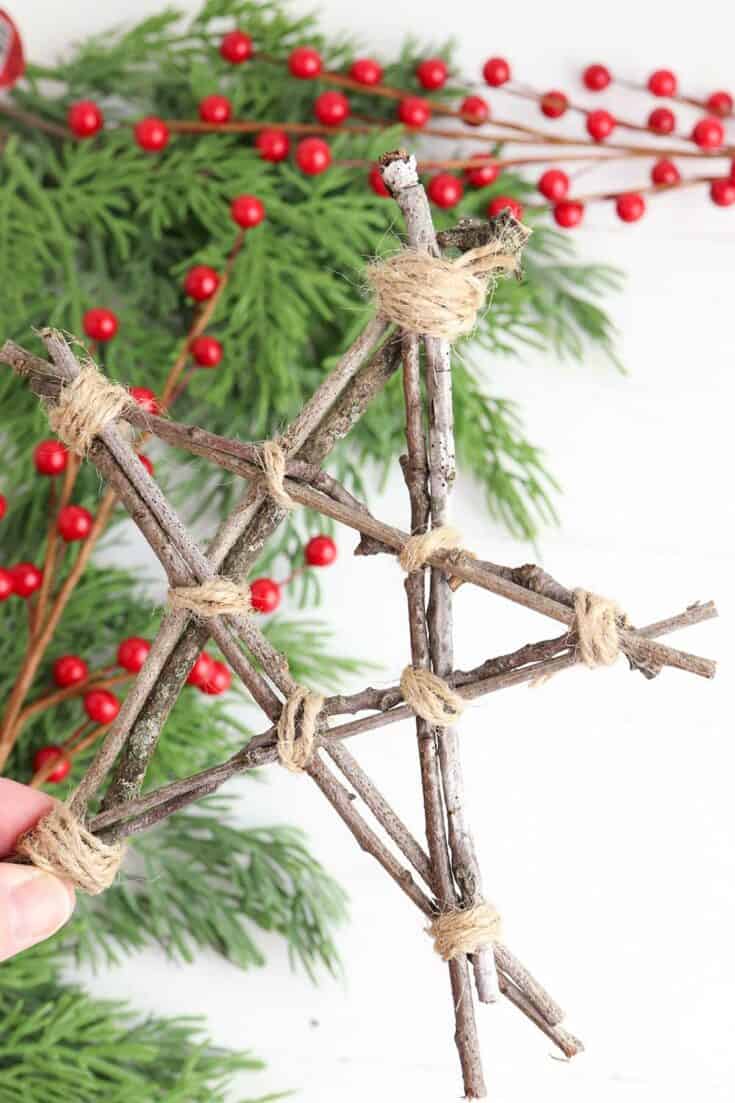 How to Make a Twig Star Out of Sticks - Single Girl's DIY