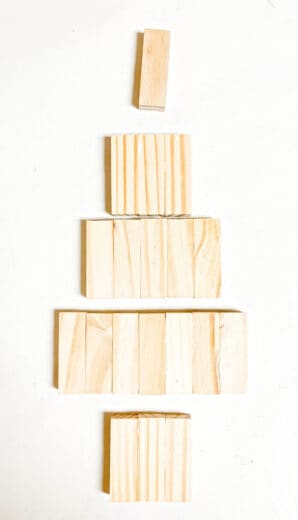 DIY Rustic Jenga Block Christmas Tree - Single Girl's DIY