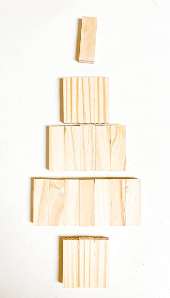 DIY Rustic Jenga Block Christmas Tree - Single Girl's DIY