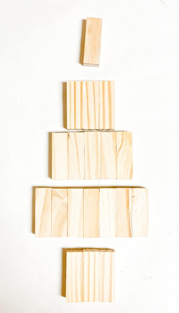 DIY Rustic Jenga Block Christmas Tree - Single Girl's DIY