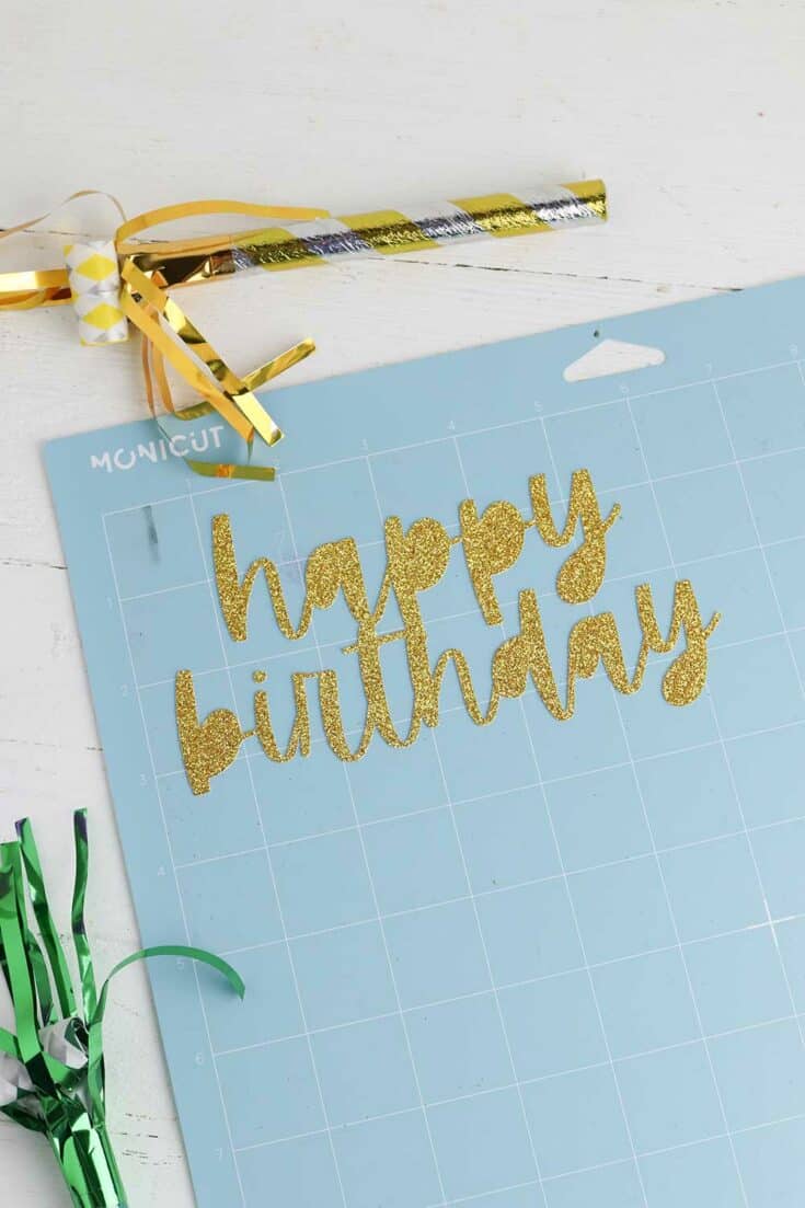 How to Make a Cake Topper with Cricut - Single Girl's DIY