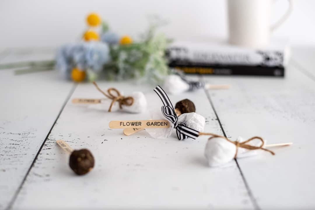 DIY Wildflower Seed Bombs on a Stick - Single Girl's DIY