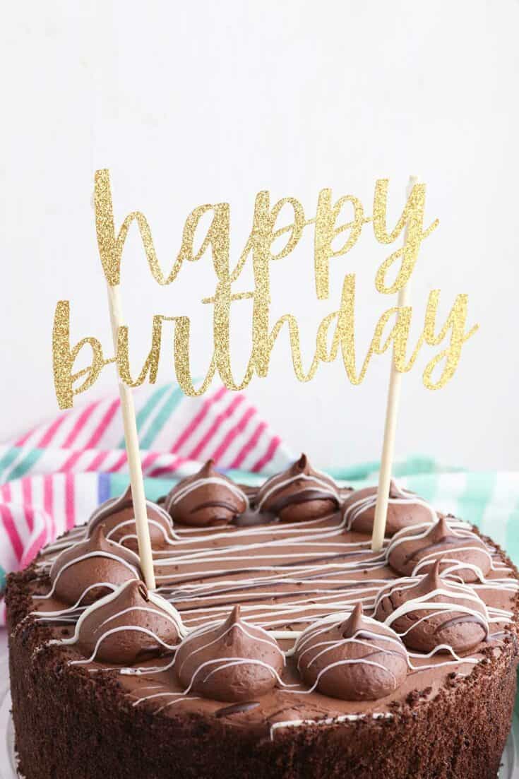 How to Make a Cake Topper with Cricut - Single Girl's DIY