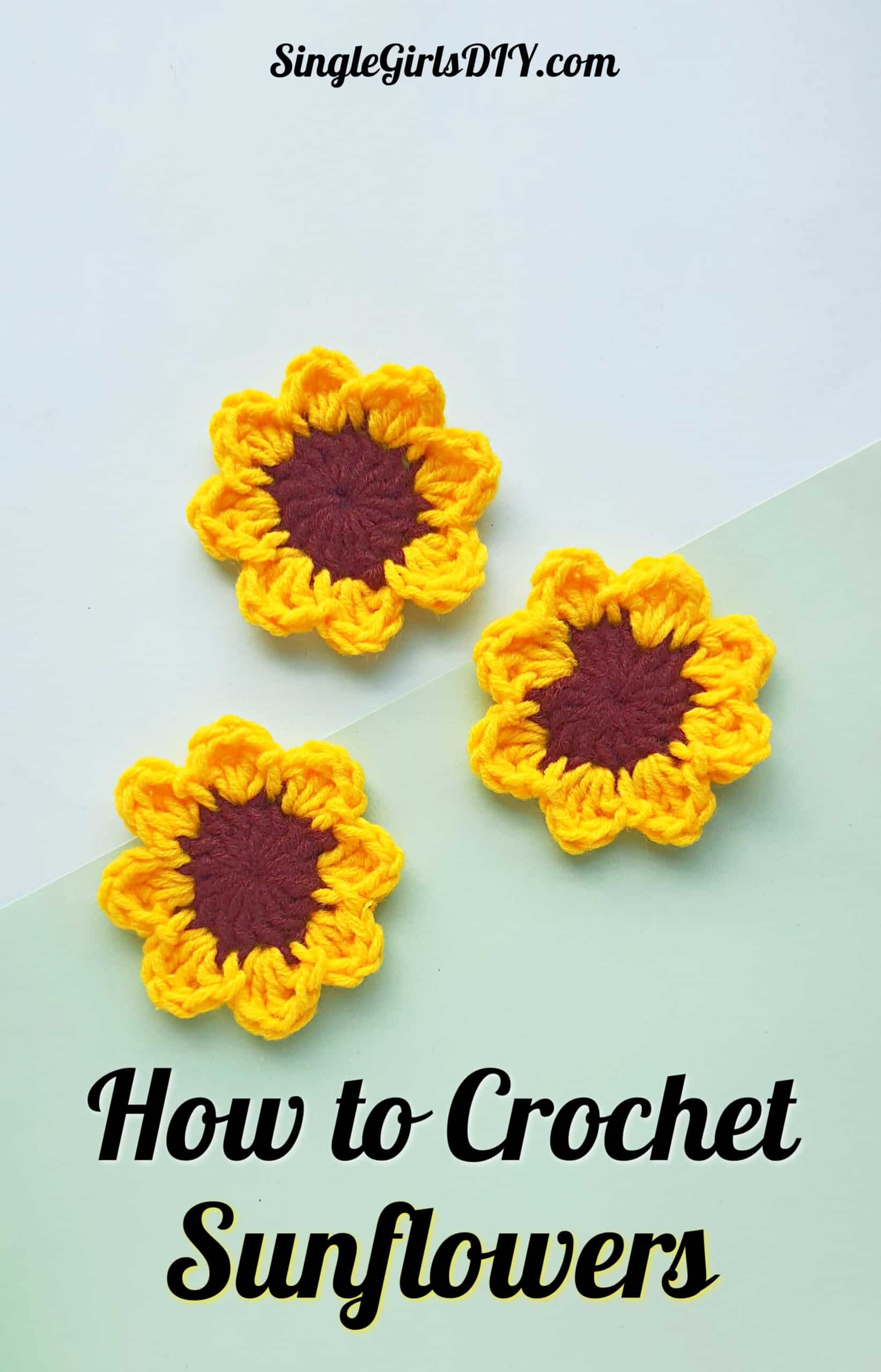 Easy Sunflower Crochet Pattern - Single Girl's DIY