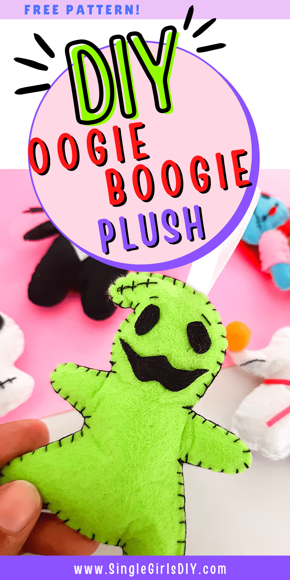 Oogie Boogie Plush from Nightmare Before Christmas - Single Girl's DIY