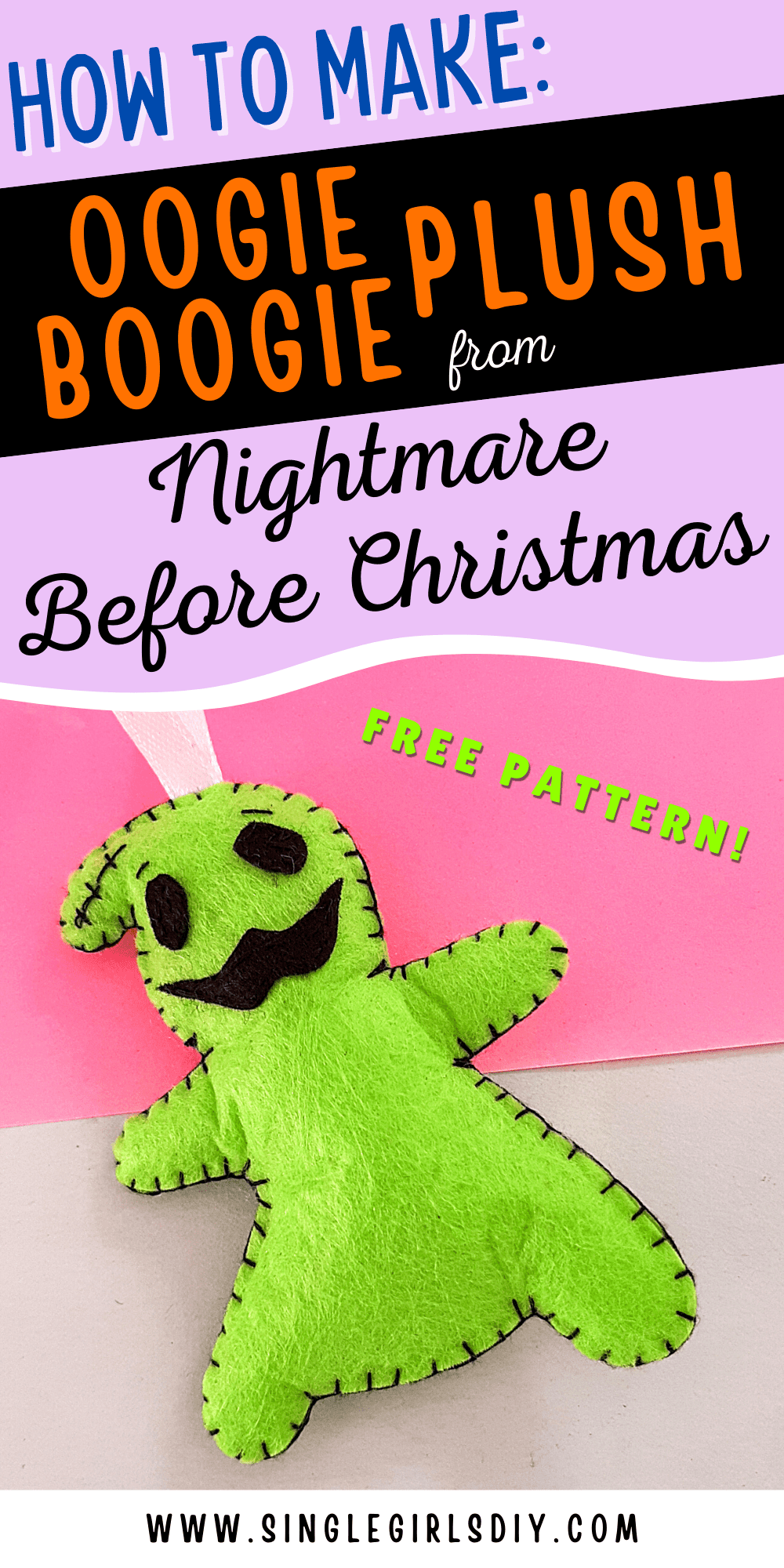 Oogie Boogie Plush from Nightmare Before Christmas - Single Girl's DIY