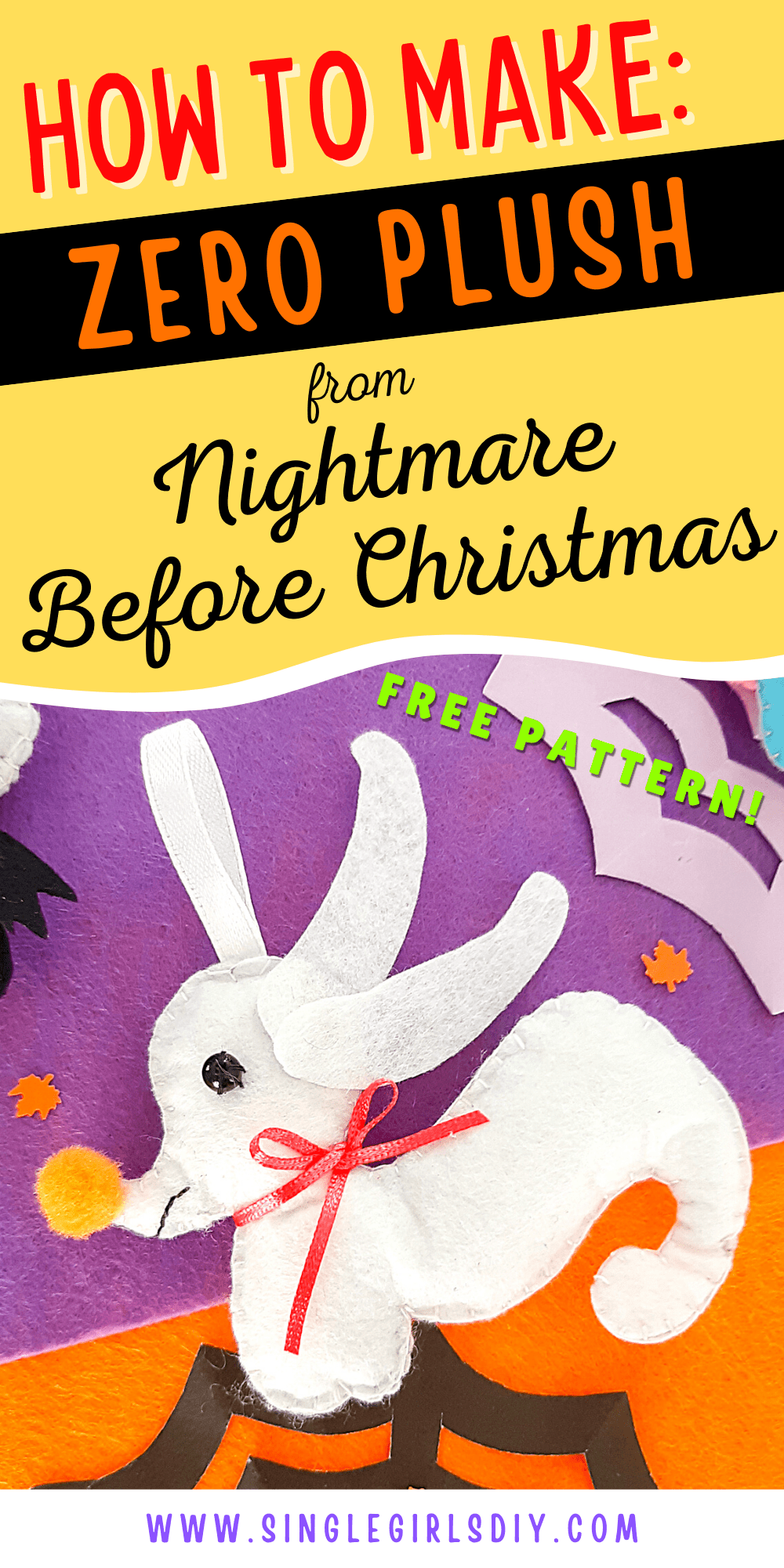 Nightmare Before Christmas Zero Plush - Single Girl's DIY