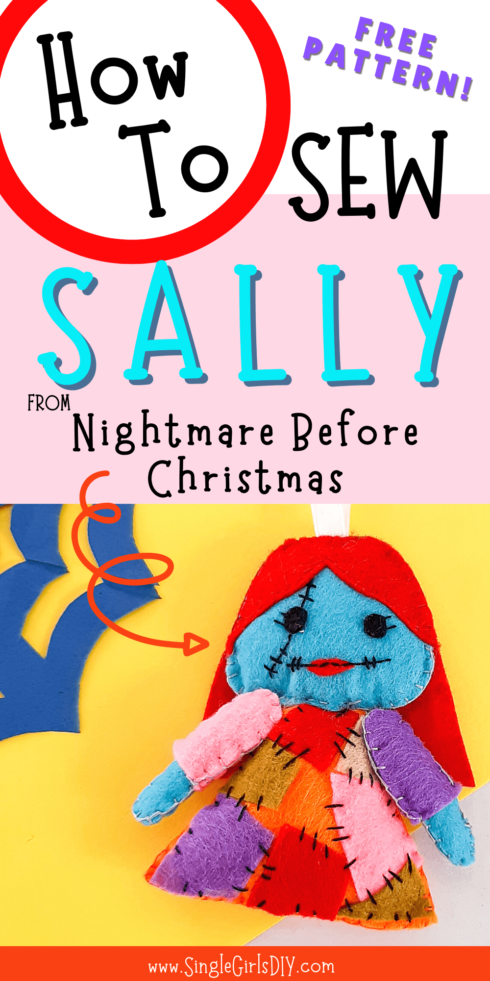 Nightmare Before Christmas Sally Plush Pattern (Free Download) - Single ...