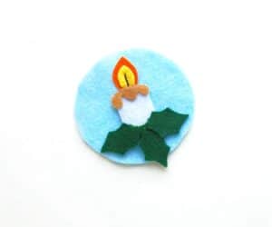 DIY Felt Candle Christmas Ornament - Single Girl's DIY