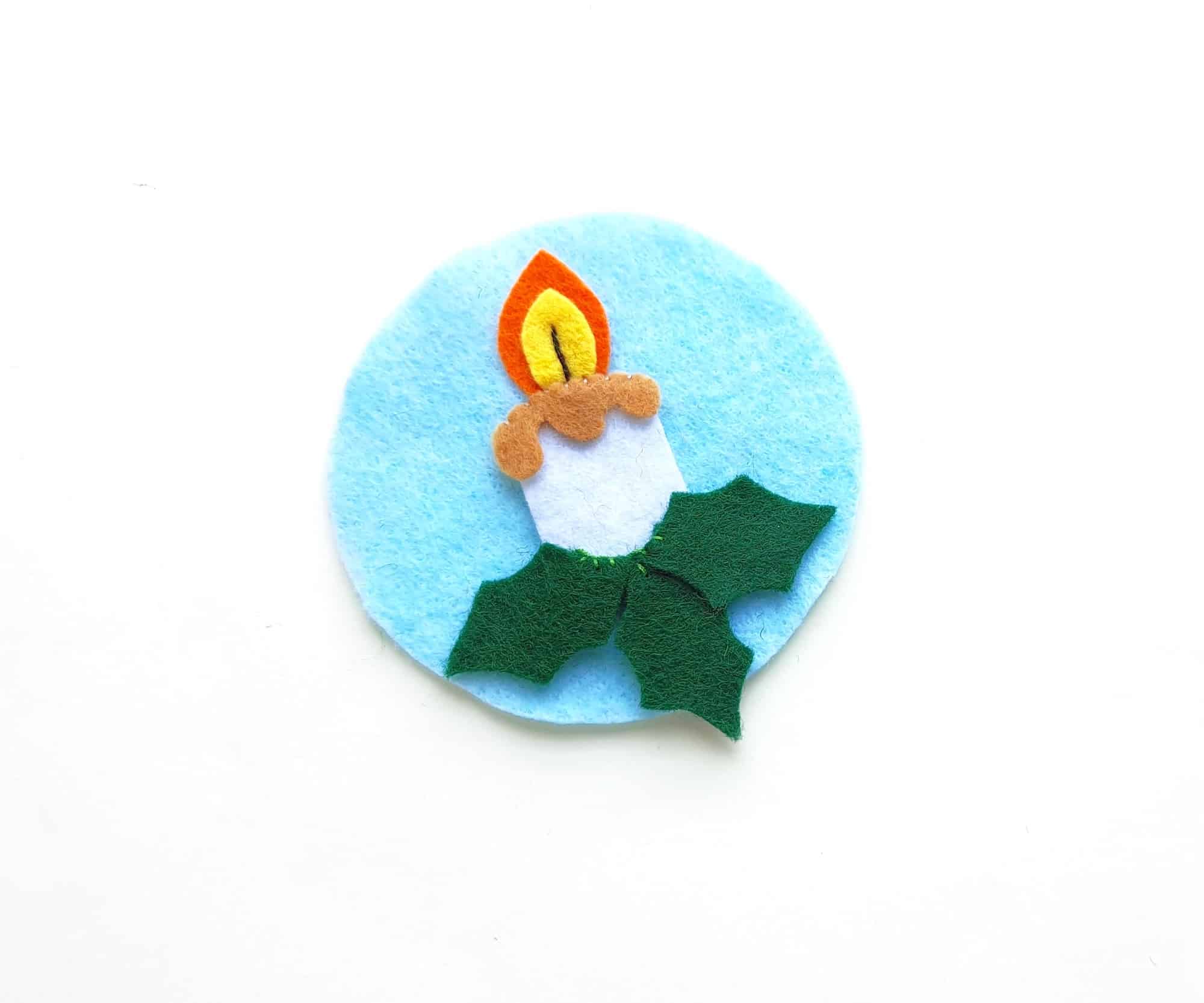 DIY Felt Candle Christmas Ornament - Single Girl's DIY
