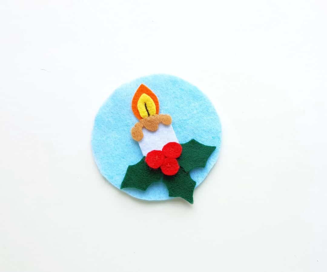 DIY Felt Candle Christmas Ornament - Single Girl's DIY