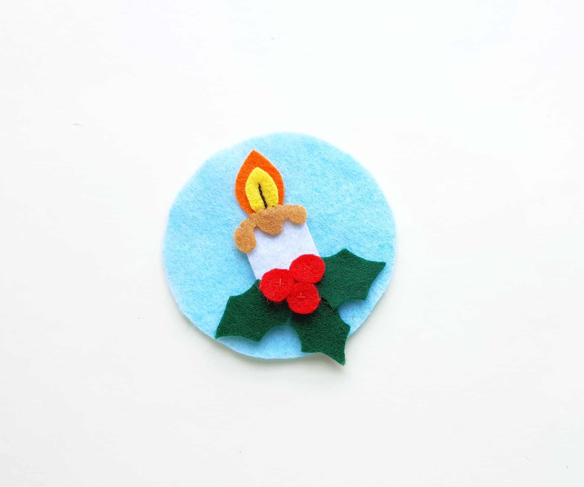 DIY Felt Candle Christmas Ornament - Single Girl's DIY
