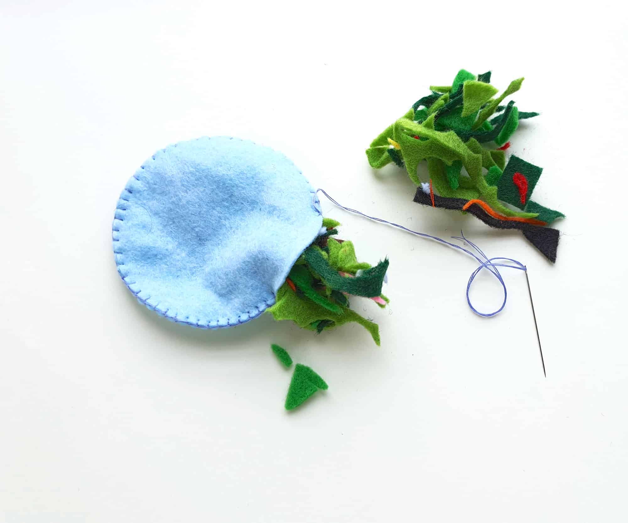 DIY Felt Candle Christmas Ornament - Single Girl's DIY