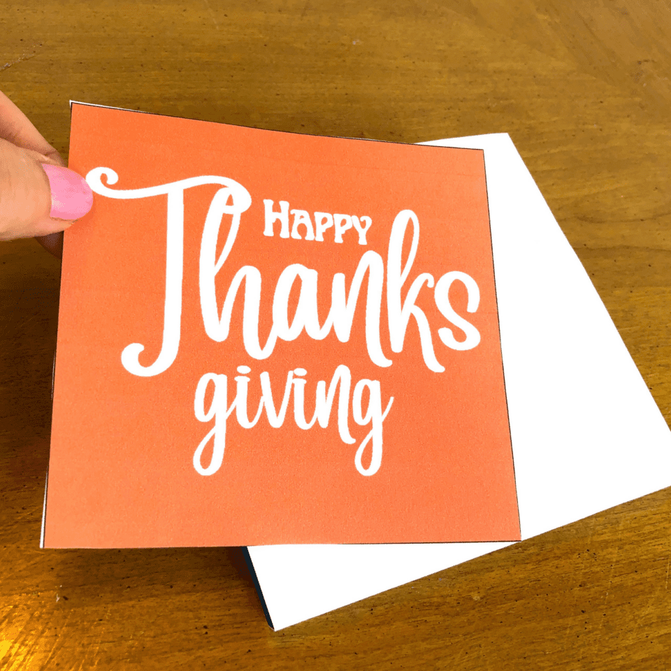 DIY Thanksgiving Pop Up Card - Single Girl's DIY
