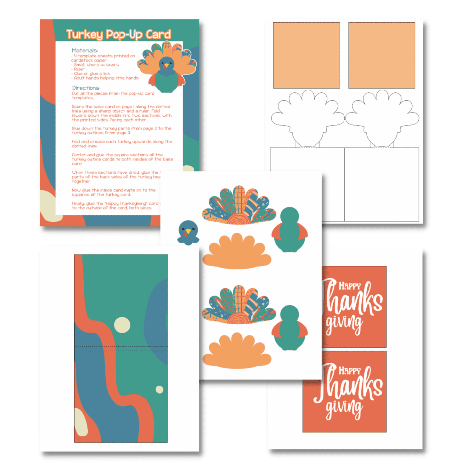 DIY Thanksgiving Pop Up Card - Single Girl's DIY