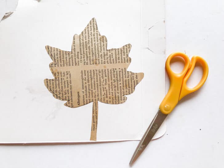 How to Make Glittery Book Page Leaves - Single Girl's DIY