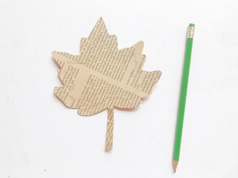 How to Make Glittery Book Page Leaves - Single Girl's DIY