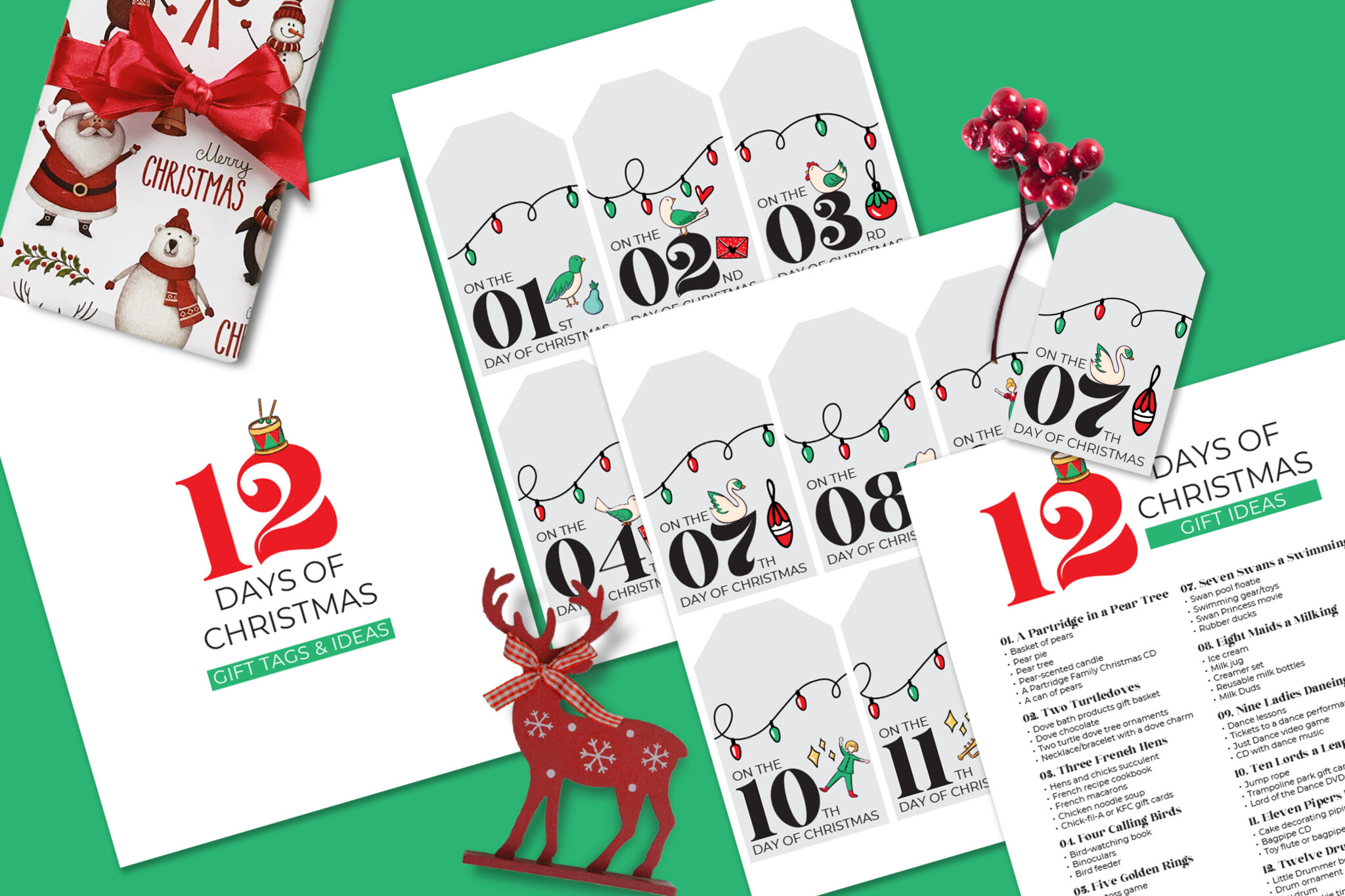 101 Best Free Printable Christmas Gift Tags - Single Girl's DIY