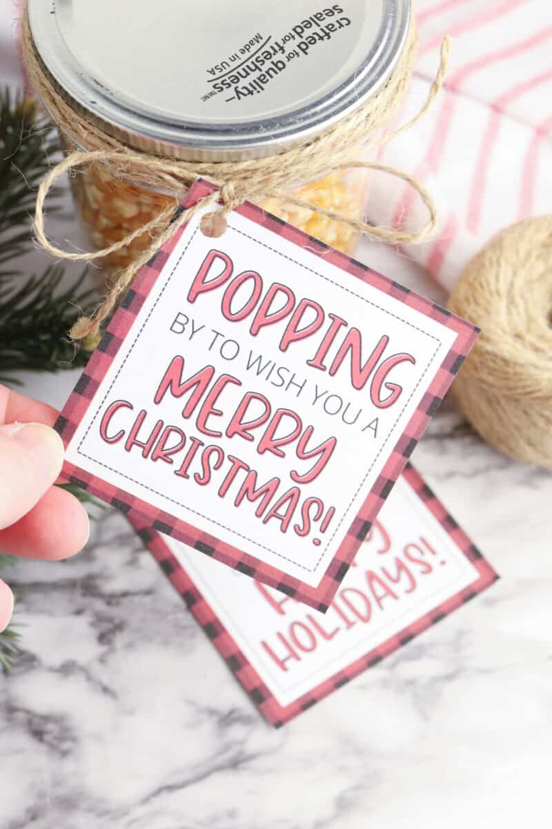 Free Printable Christmas Popcorn Tags Single Girl s DIY