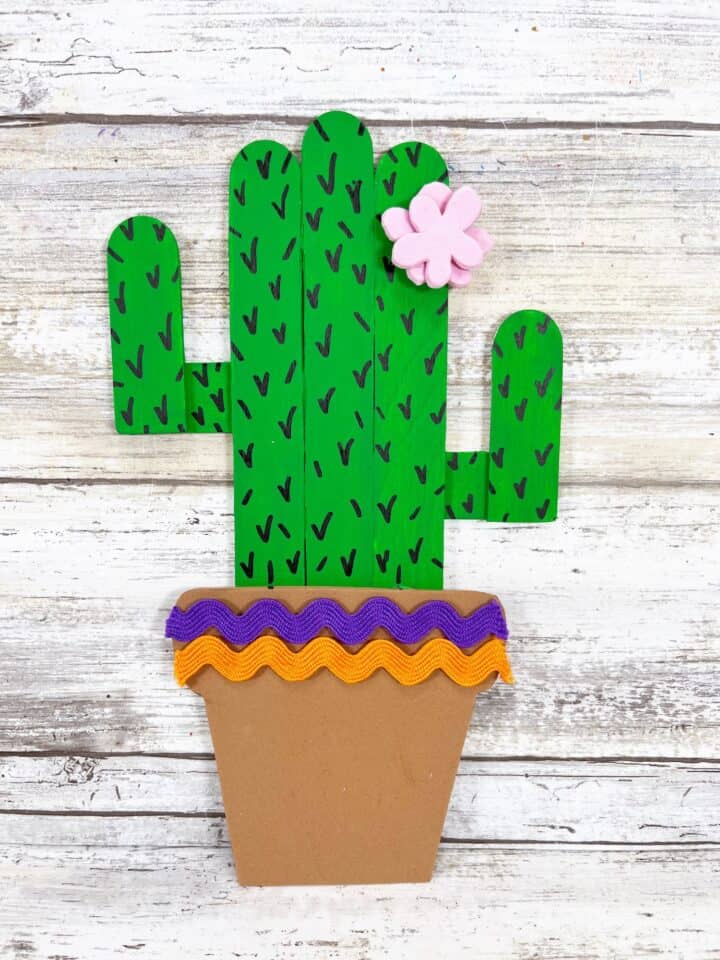 Easy Popsicle Stick Cactus Craft (Dollar Tree DIY) - Single Girl's DIY