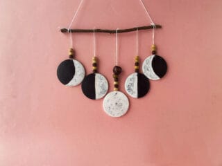 DIY Moon Phase Wall Hanging - Single Girl's DIY