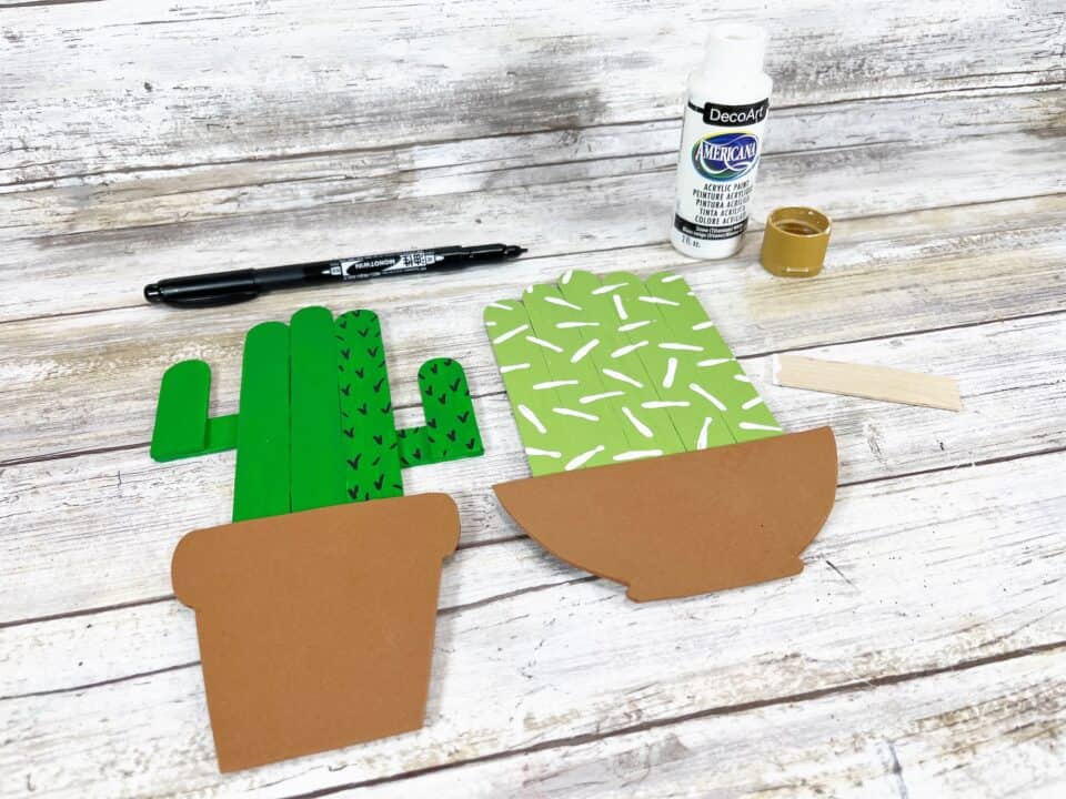 Easy Popsicle Stick Cactus Craft (Dollar Tree DIY) - Single Girl's DIY