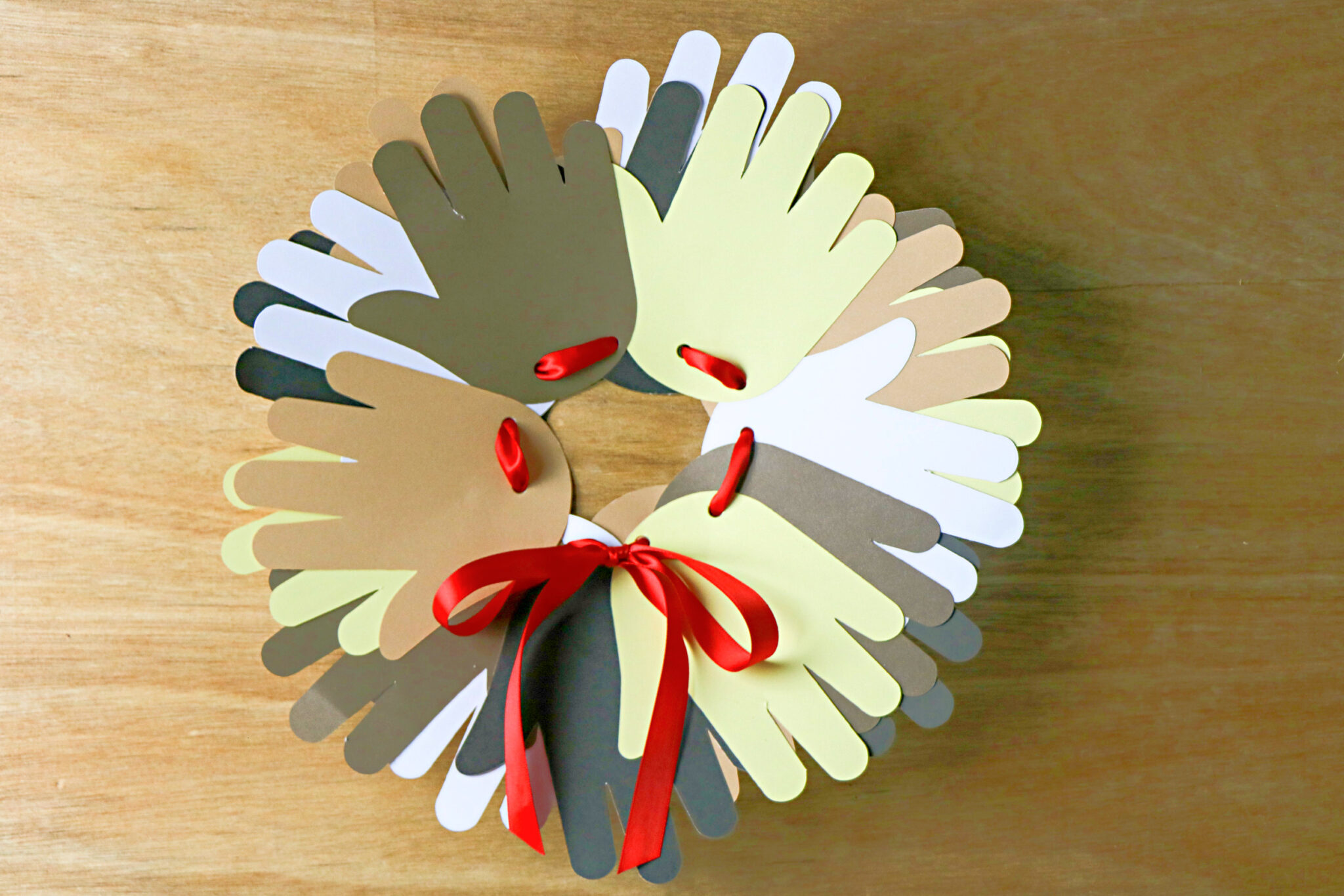 Handprints Unity Wreath (Celebrating Diversity) - Single Girl's DIY