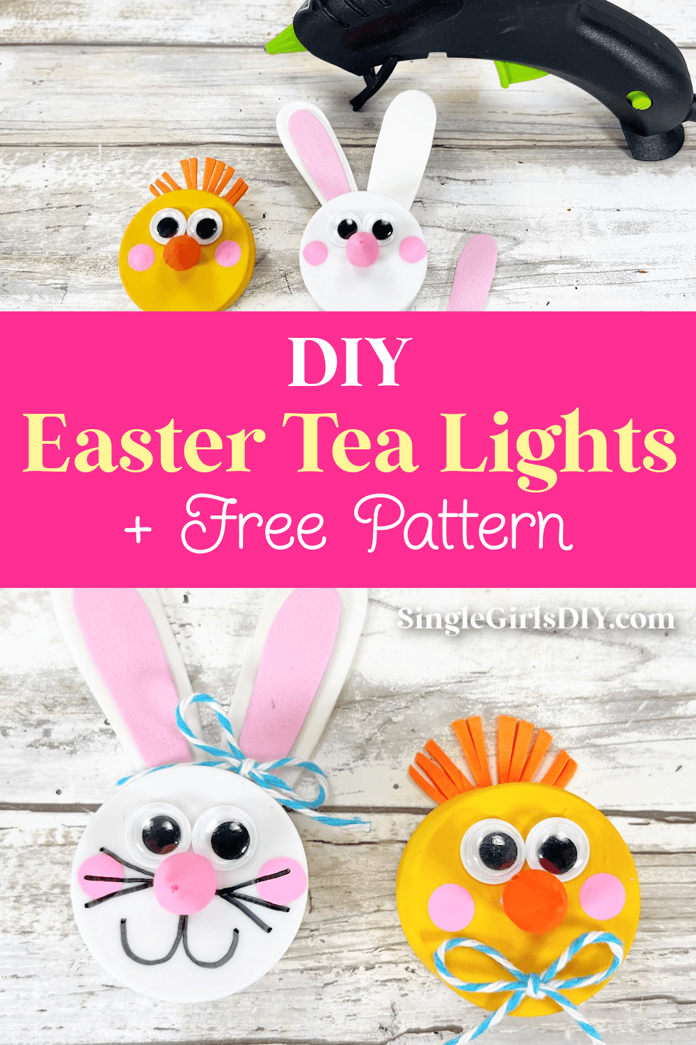 Cute Easter Tea Lights Craft: Dollar Store DIY - Single Girl's DIY