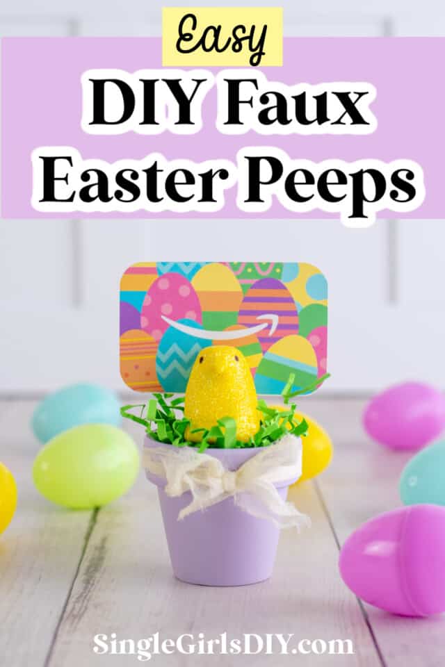 How to Make a Faux Peep: DIY Easter Gift Card Holder - Single Girl's DIY