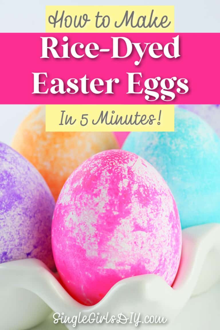 How to Dye Eggs with Rice: Speckled Coloring Method - Single Girl's DIY