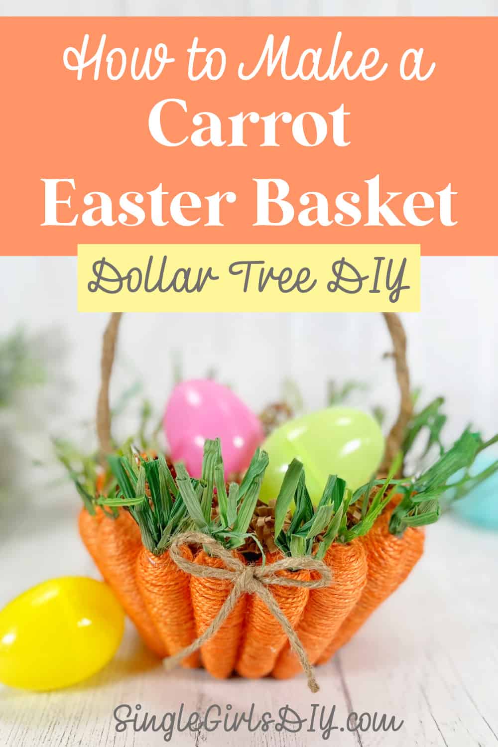 Carrot Easter Basket: Dollar Tree DIY - Single Girl's DIY