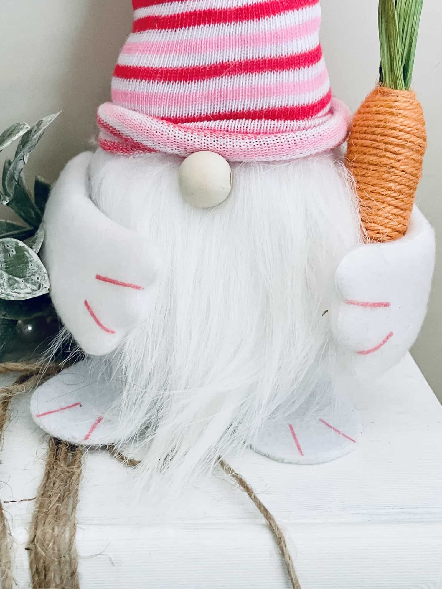 DIY Easter Bunny Gnome (No-Sew Dollar Tree Craft) - Single Girl's DIY