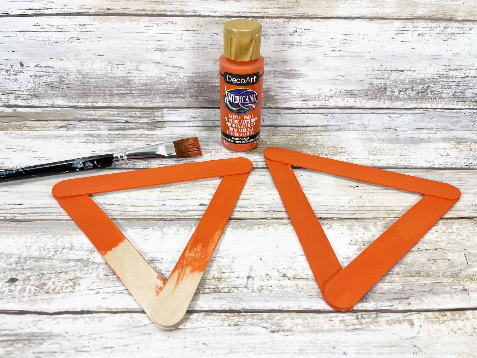 Handprint Carrot Craft with Popsicle Sticks - Single Girl's DIY