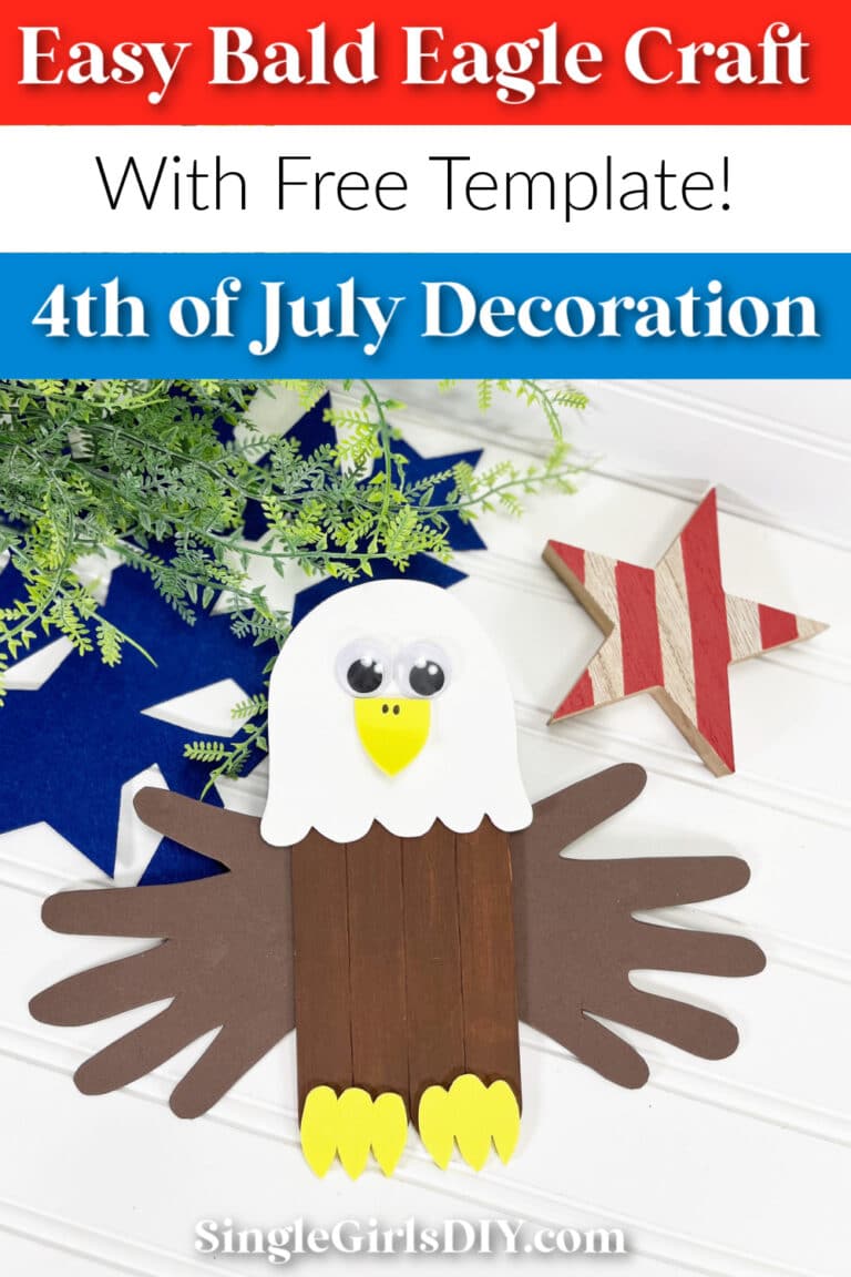 Bald Eagle Handprint Craft (with Popsicle Sticks) - Single Girl's DIY