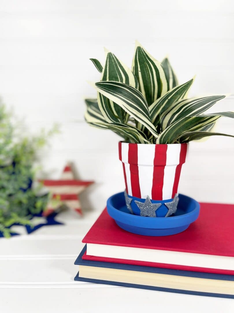 Uncle Sam Hat Clay Pot Craft - Single Girl's DIY